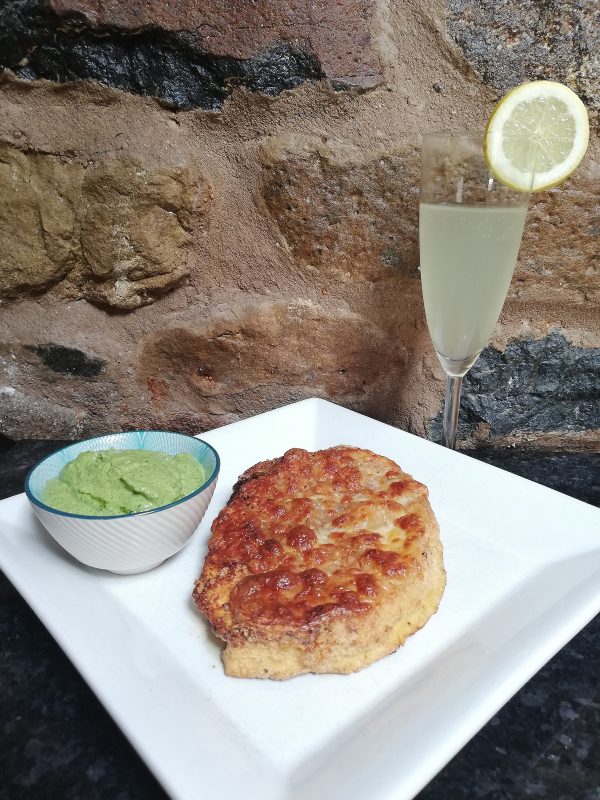 Crispy Coated Parmesan and Mozzarella Puffball with Wild Green Pesto ...